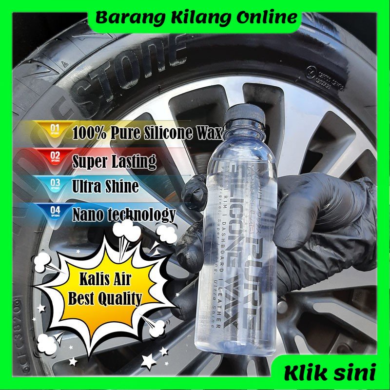 READYSTOCK Pencuci tayar kereta 100% Pure Silicone Wax tayar silicon ...