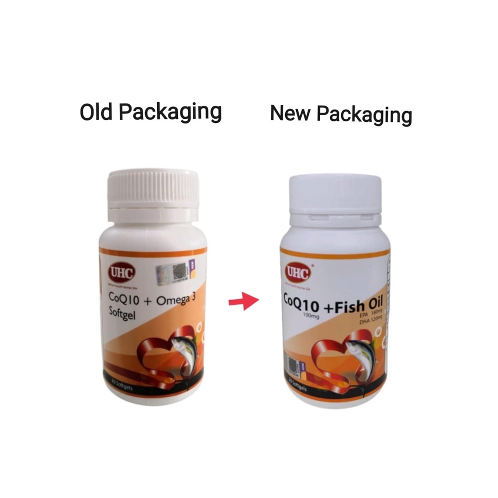 UHC COQ10 + FISH OIL OMEGA 3 SOFTGEL 30'S [EXP: 3/2027] | Shopee Malaysia