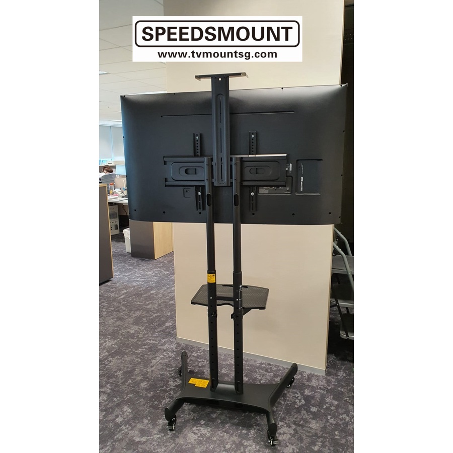 SG TV stand mobile cart with laptop AV shelf 40” to 85 inch LCD LED ...