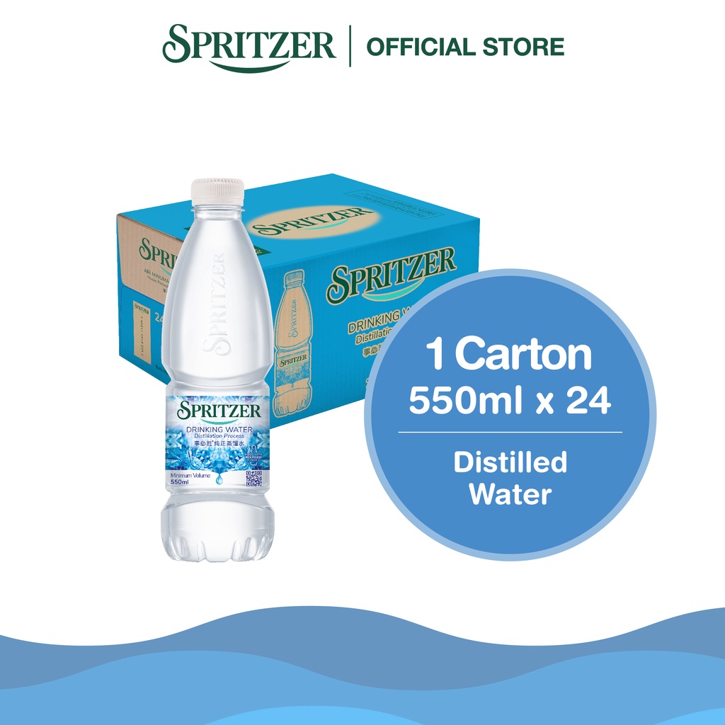 Spritzer Distilled Water (550ML X 24) | Shopee Malaysia