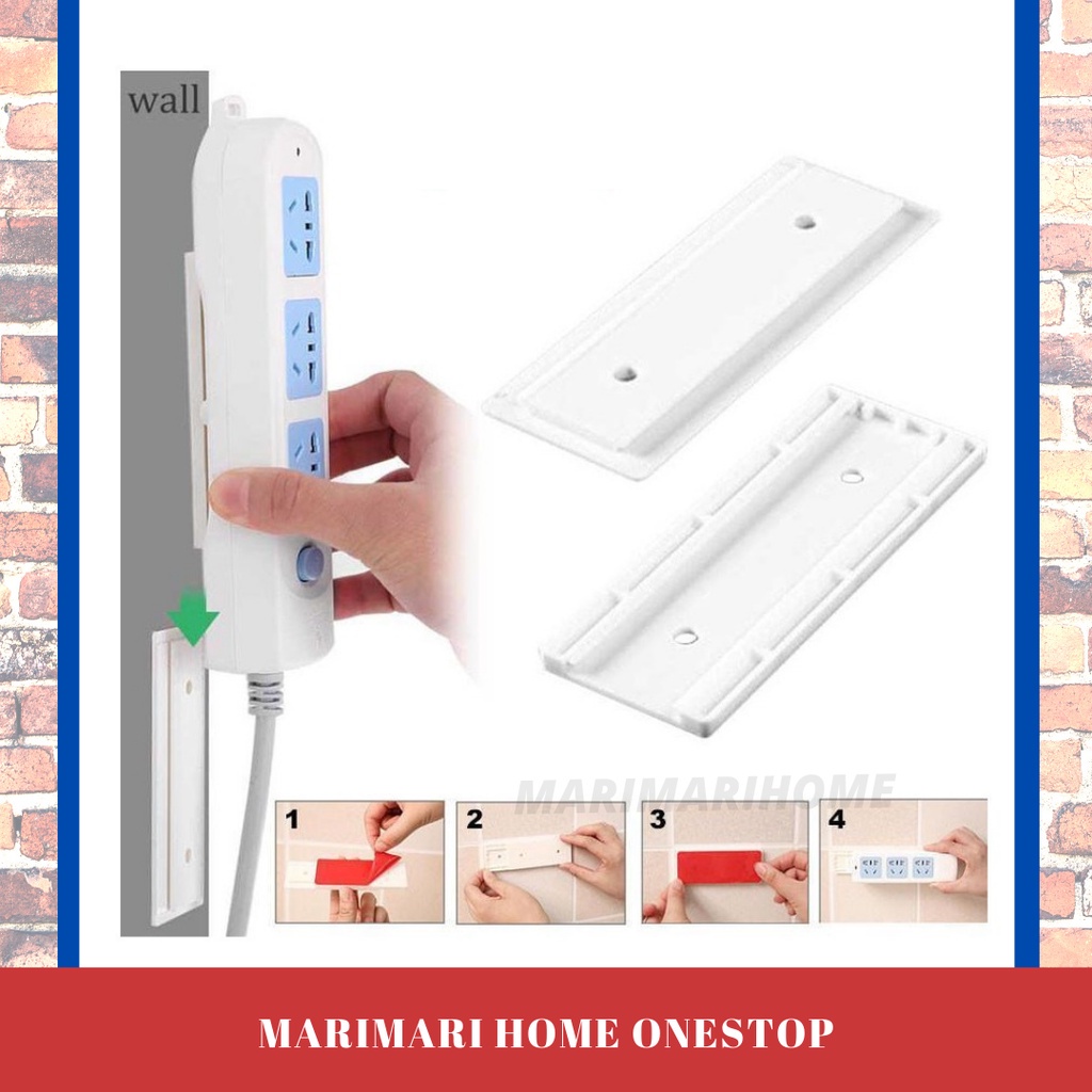 Wall Mounted Power Extension Holder Power Plug Socket Holder Hook ...