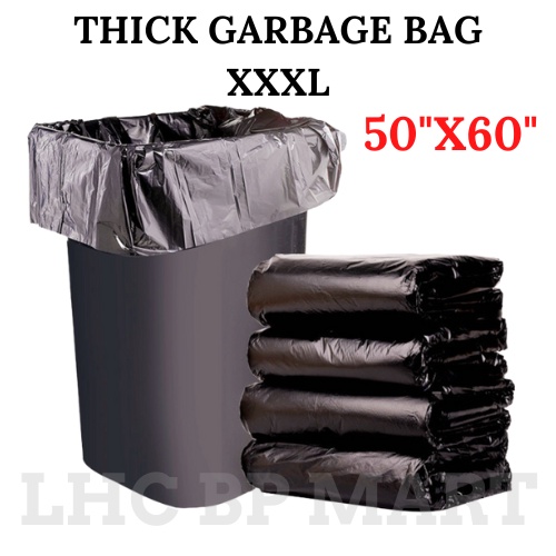 [LHC] THICK GARBAGE BAG 50"X60" (XXXL) 8PCS / PLASTIK SAMPAH TEBAL ...