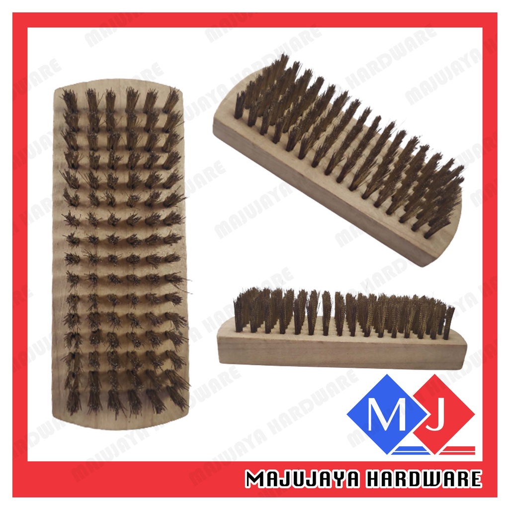 NEKEN Copper Hard Brush Remove Rust Cleaning Wooden Copper Brush Small ...