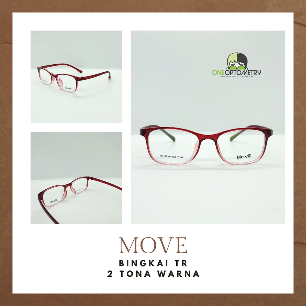 Move Bingkai Cermin Mata Plastik / Bingkai Cermin Mata Trend Terkini / Ringan / Transparent / HE ...