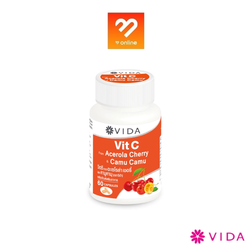 Vida Vit C Acerola Cherry x camu Vitamin 60 Capsules Strengthen The ...