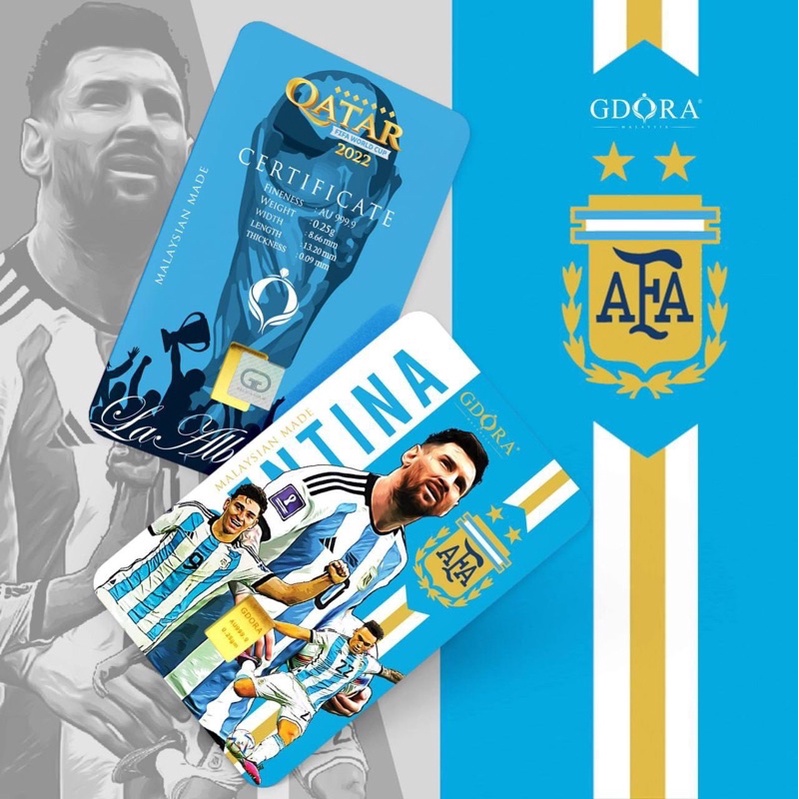 Niza Dora Gold Gdora Argentina Qatar FIFA World Cup 2022 Edition Gold ...