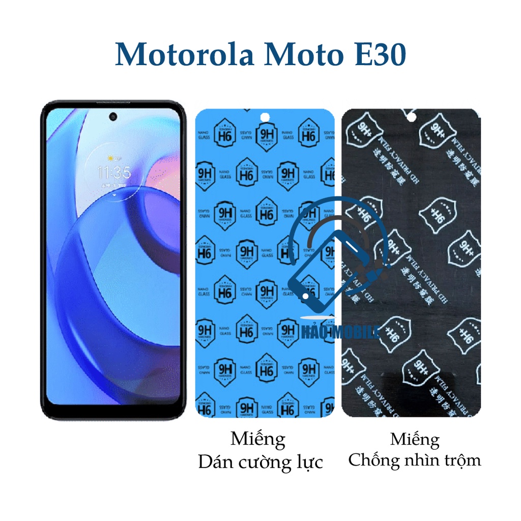 Motorola Moto E30 nano flexible tempered film (transparent and anti ...