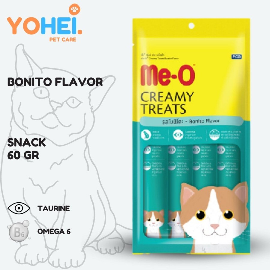 (12 x ) Meo Creamy Treats Bonito Flavor Cat Snack 4x15gr | Shopee Malaysia