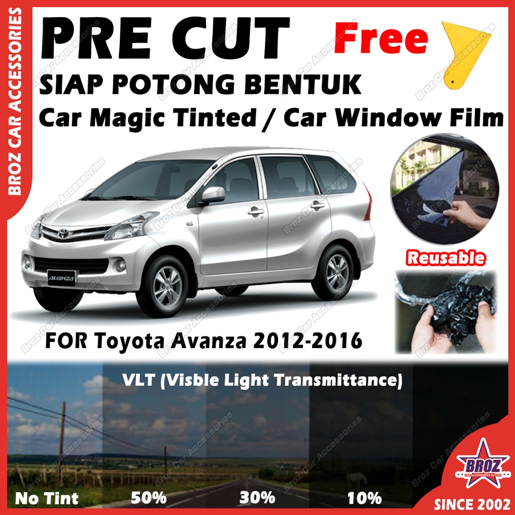 For Toyota Avanza 2012-2016 Car Magic Tinted Film Solar PRECUT OEM ...