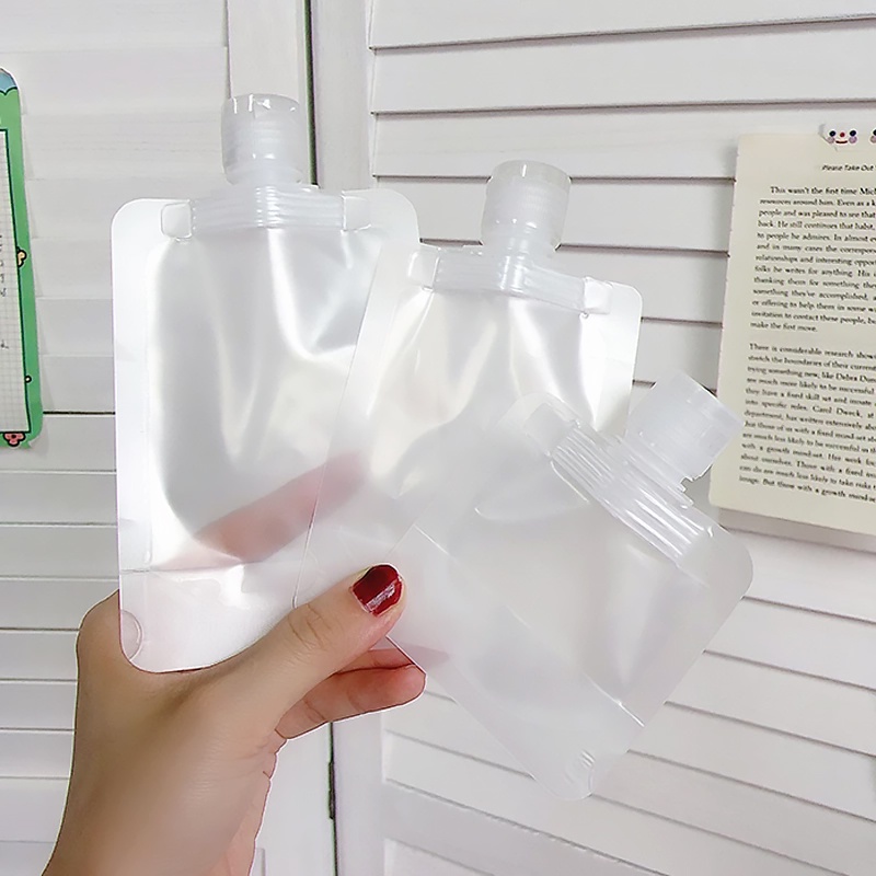 Squeezable Transparent Lotion Dispenser Bag Refillable Shampoo Shower ...