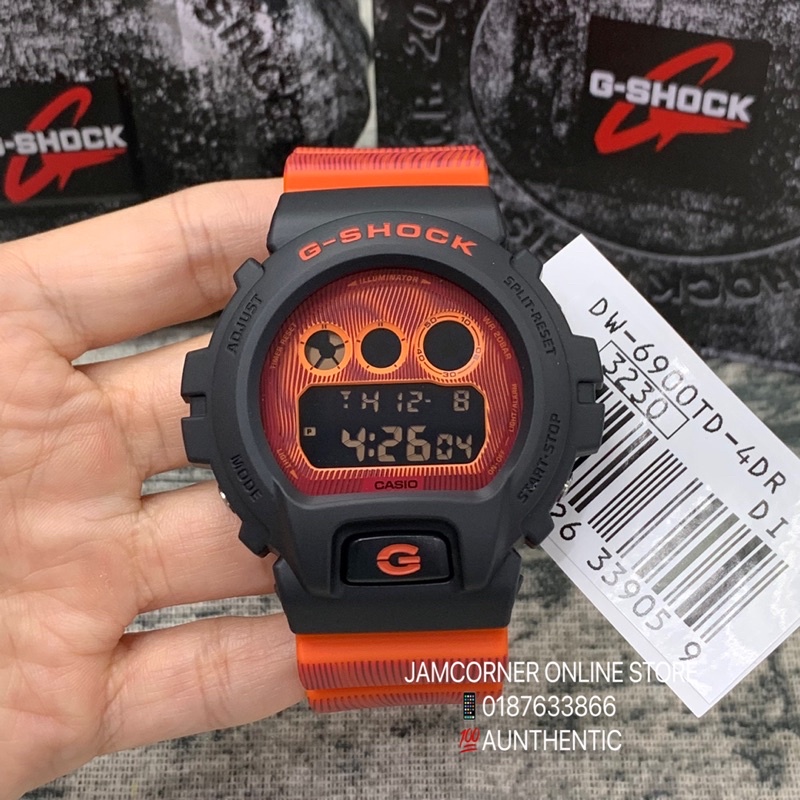 ASIA SET 100% ORIGINAL CASIO G-SHOCK DW-6900TD-4 vibrant fluorescent ...