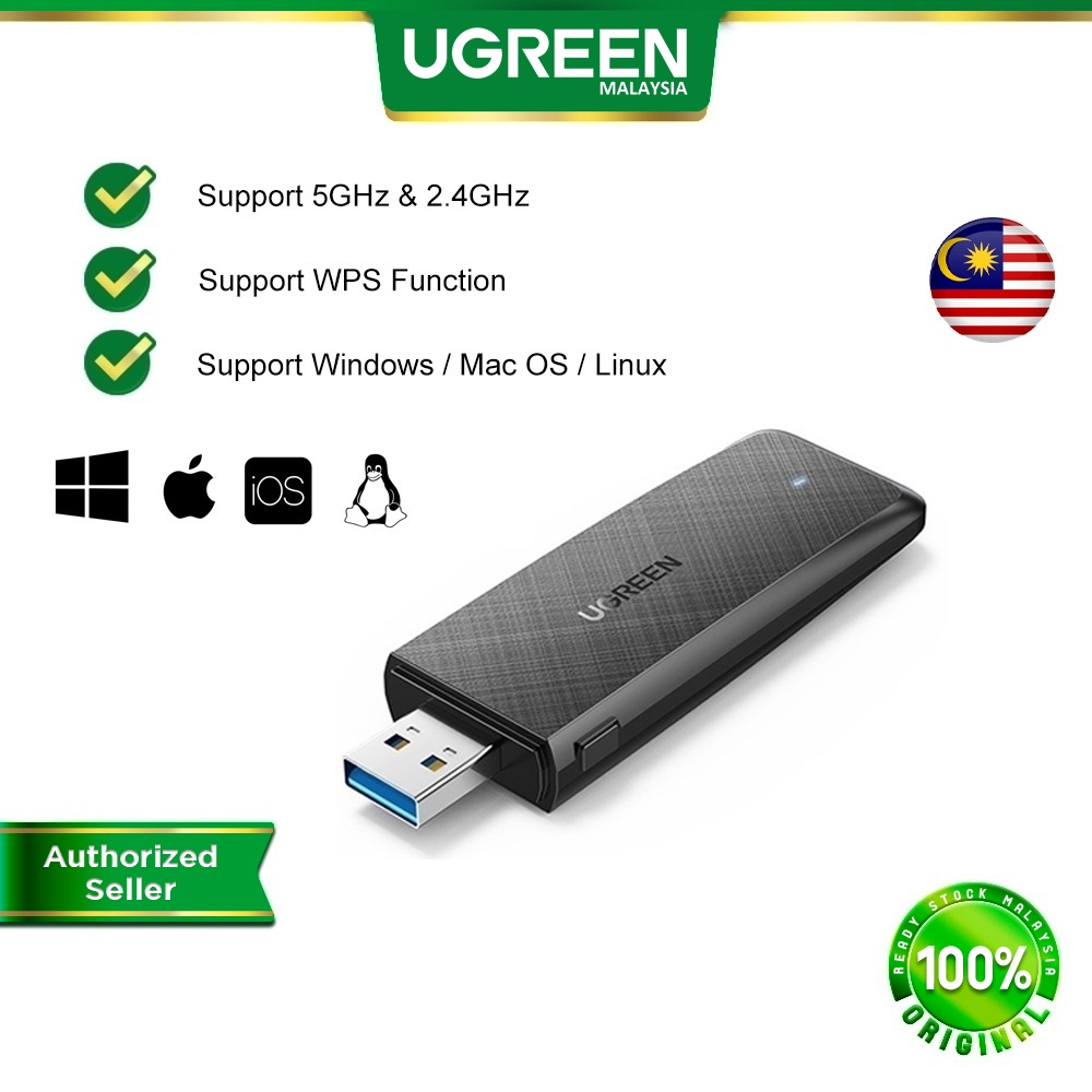 Ugreen Ac1300 Wifi Adapter Wireless Adapter 1300mbps 5ghz 2 4ghz Dual