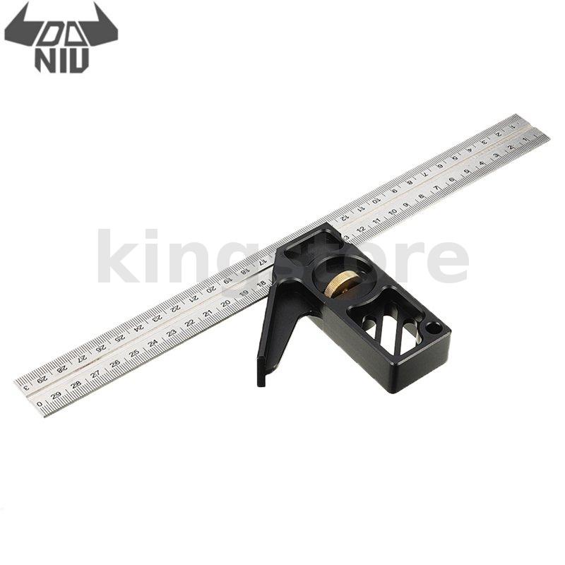 Drillpro 300mm Aluminum Alloy Adjustable Combination Square 45 90 ...