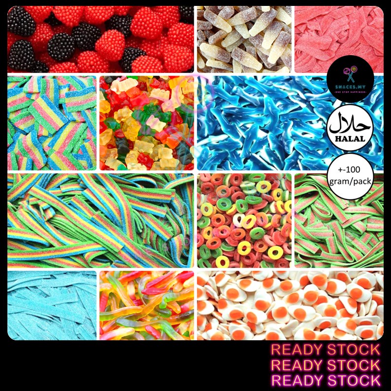 【HALAL】READY STOCK Bebeto Sour Belt & Gummy Candy Haribo Bear Fried ...