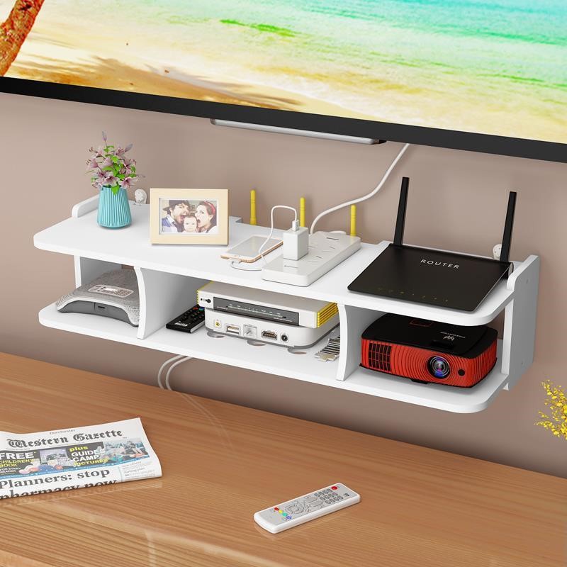 J--Fanzhi wall-mounted small cabinet home set-top box rack TV cabinet ...