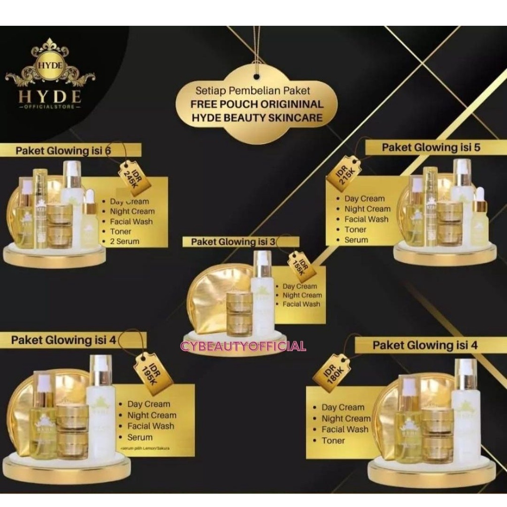 Hyde Skincare Original All Packages and retail All Variants | Shopee ...