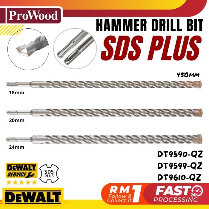 DEWALT SDS PLUS Extreme 450mm Hammer Concrete Cutter Drill Bit 18mm ...