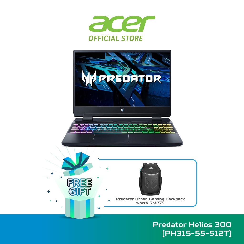 Predator Helios 300 Gaming Laptop 12th Gen Core i5/RTX™ 3060 (PH315-55 ...