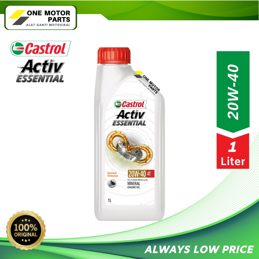 Castrol Activ Essential 20W-40 4T 100% Original Castrol Motorcycle ...