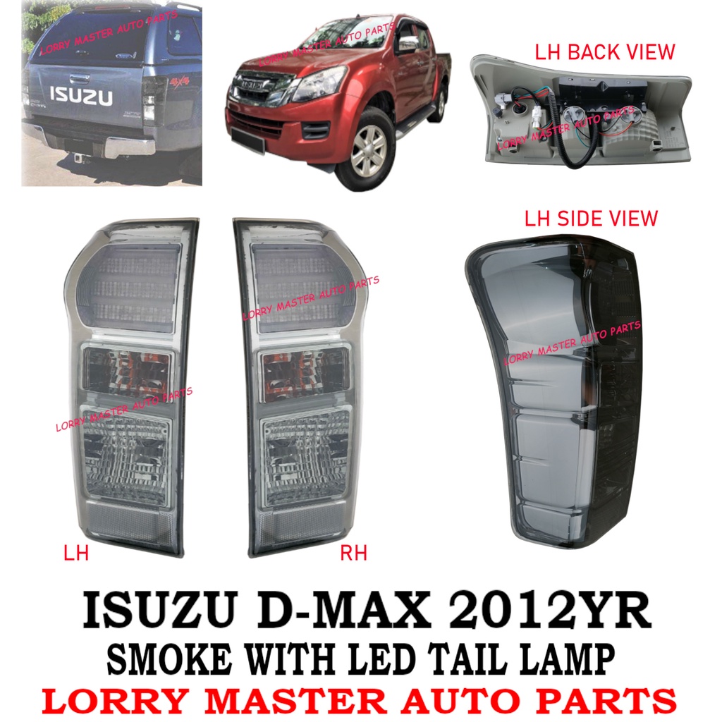 J101S04 TAIL LAMP SET SMOKE LED ISUZU D-MAX 2012YR PRICE FOR 1 PAIR ...