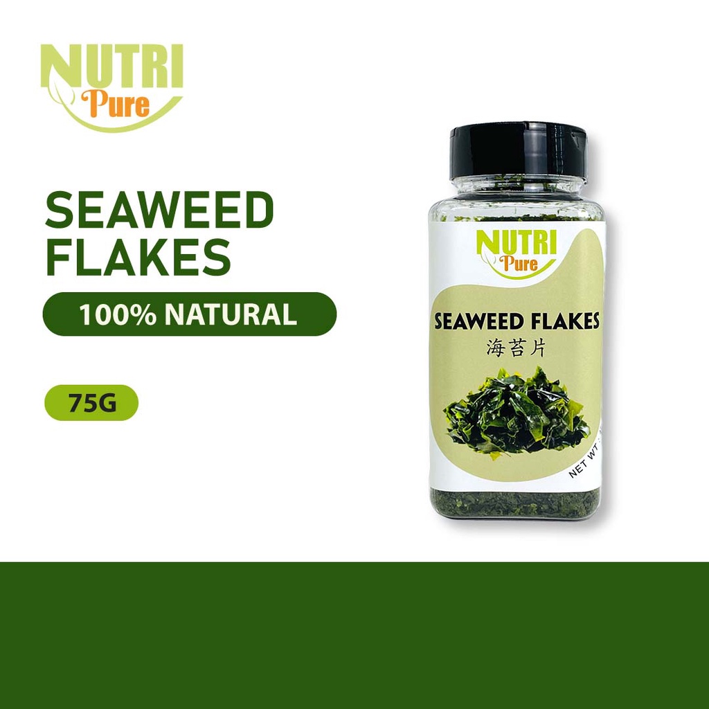Nutri Pure Seaweed Flakes 75g | Nori Seaweed Rumpai Laut (Vegetarian ...