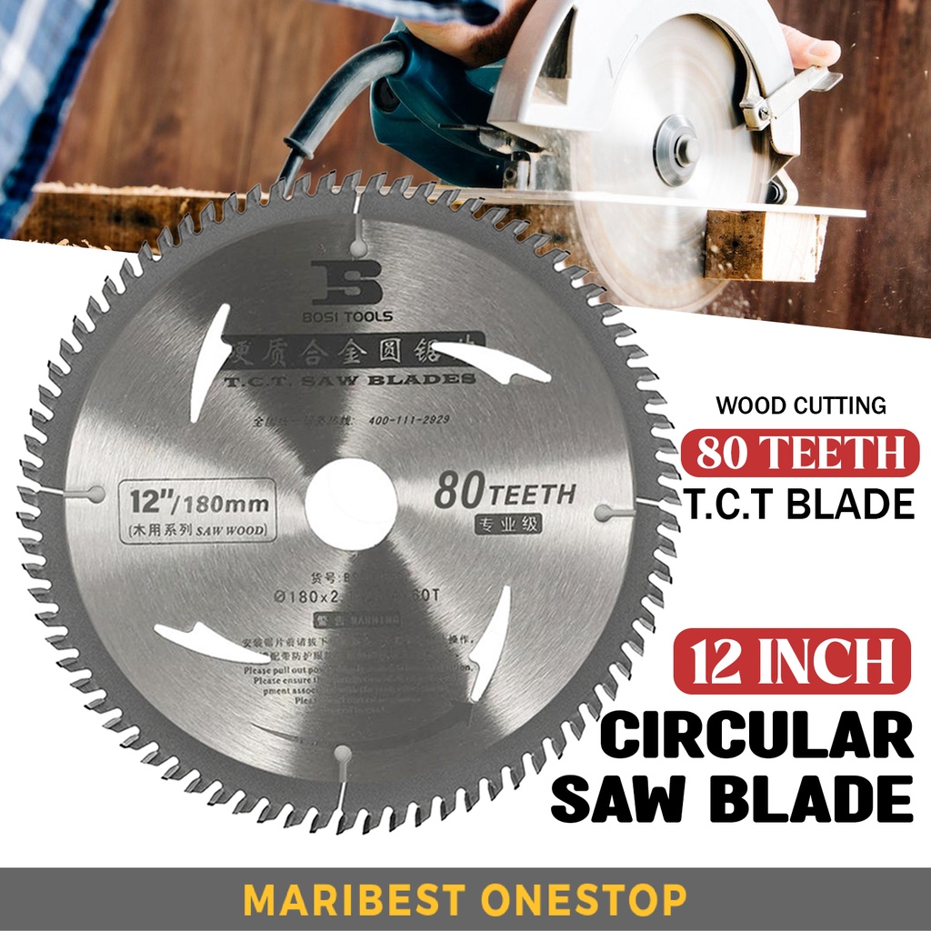 12" X 80T Wood Circular Saw Blade Cutting Wood Cutting Disc TCT Saw ...