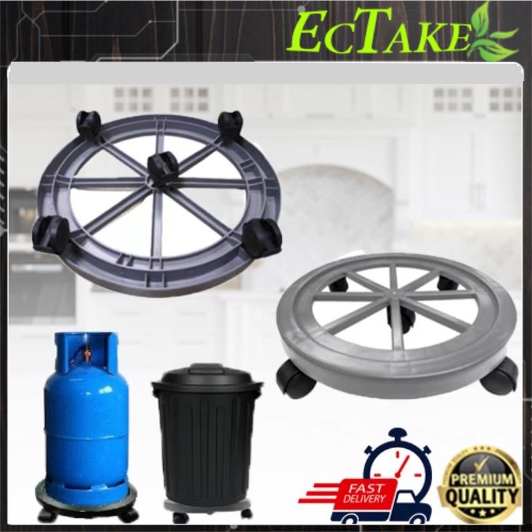 [ECTAKE] 5 WHEELS GAS CYLINDER TANK ROLLER TROLLEY / Flower Pot Stand ...
