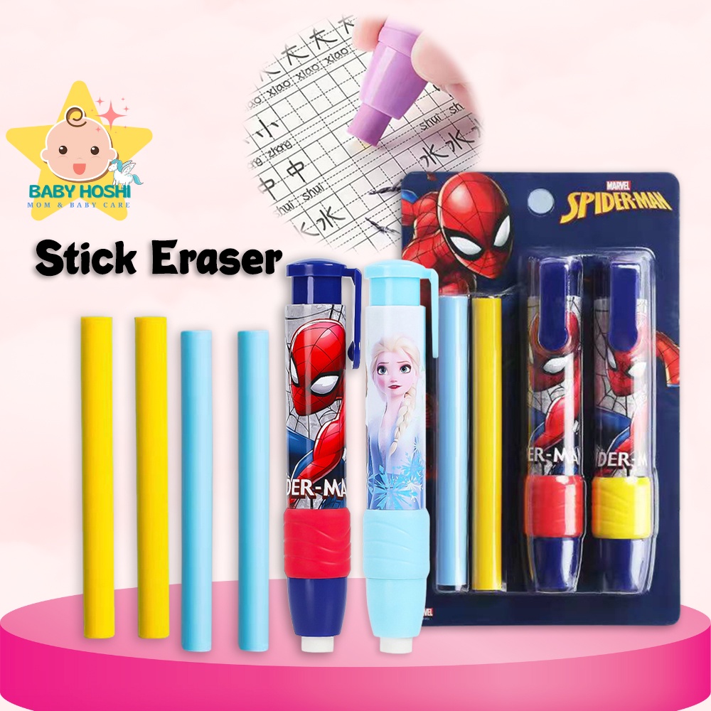 BH 4 Pcs Press Eraser Pencil Mechanical Retractable Pen Refillable Cute ...