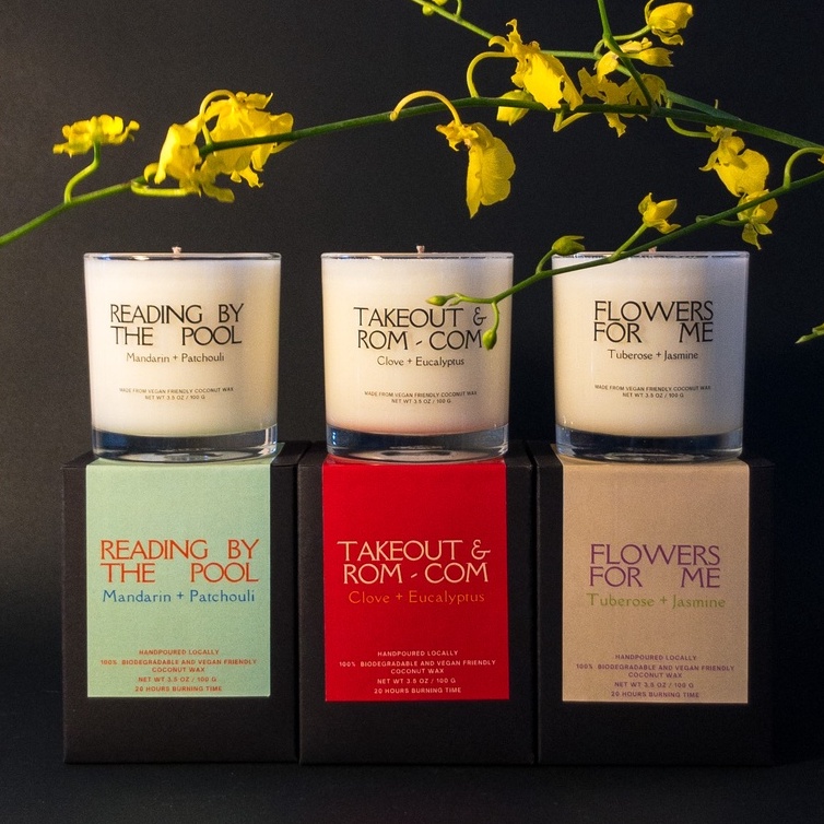 Hand-Poured Scented Candle 100% Natural Beeswax & Coconut Wax 100g ...