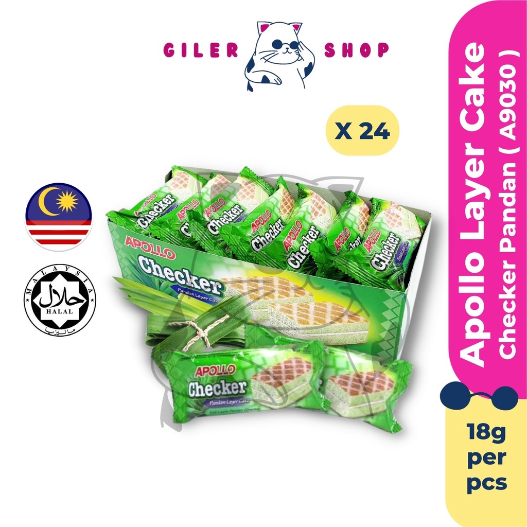 Apollo Layer Cake 24s x 18G [HALAL] Chocolate Checker Black & White ...
