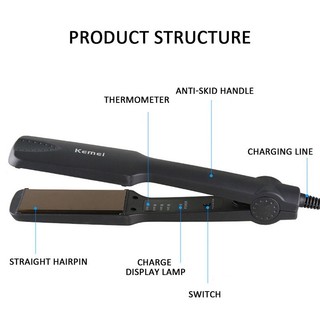 CS_ Kemei Km-329 Iron Ceramic Hair Straightener Styling Tools Machine ...