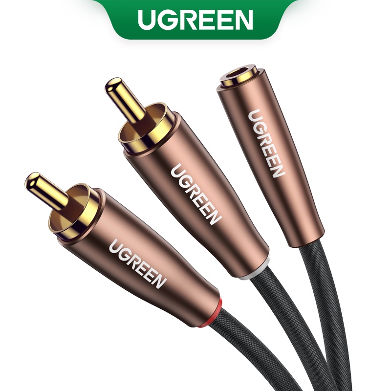 UGREEN RCA Cable 3.5mm Female to 2 RCA Male Stereo Audio Adapter Hi-Fi ...