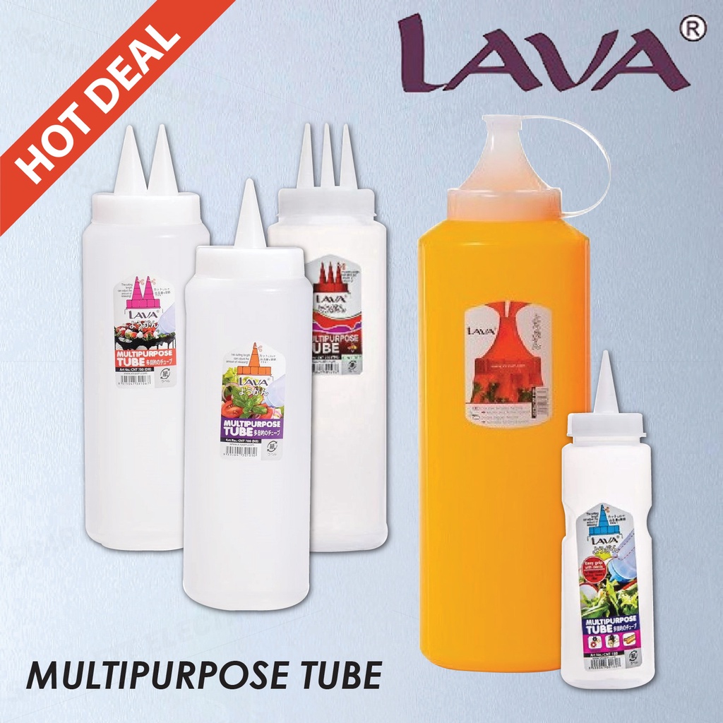 Lava Sauce Squeezer Multipurpose Tube Sauce Bottle Container Roti Jala ...