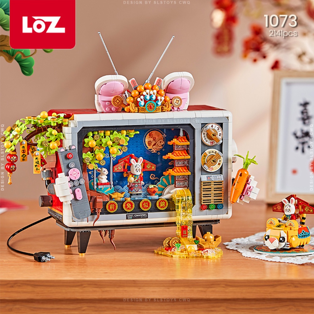 LOZ IDEAS Mini Block Lucky Fortune Rabbit Television CNY Chinese New Year Gift Decoration ...