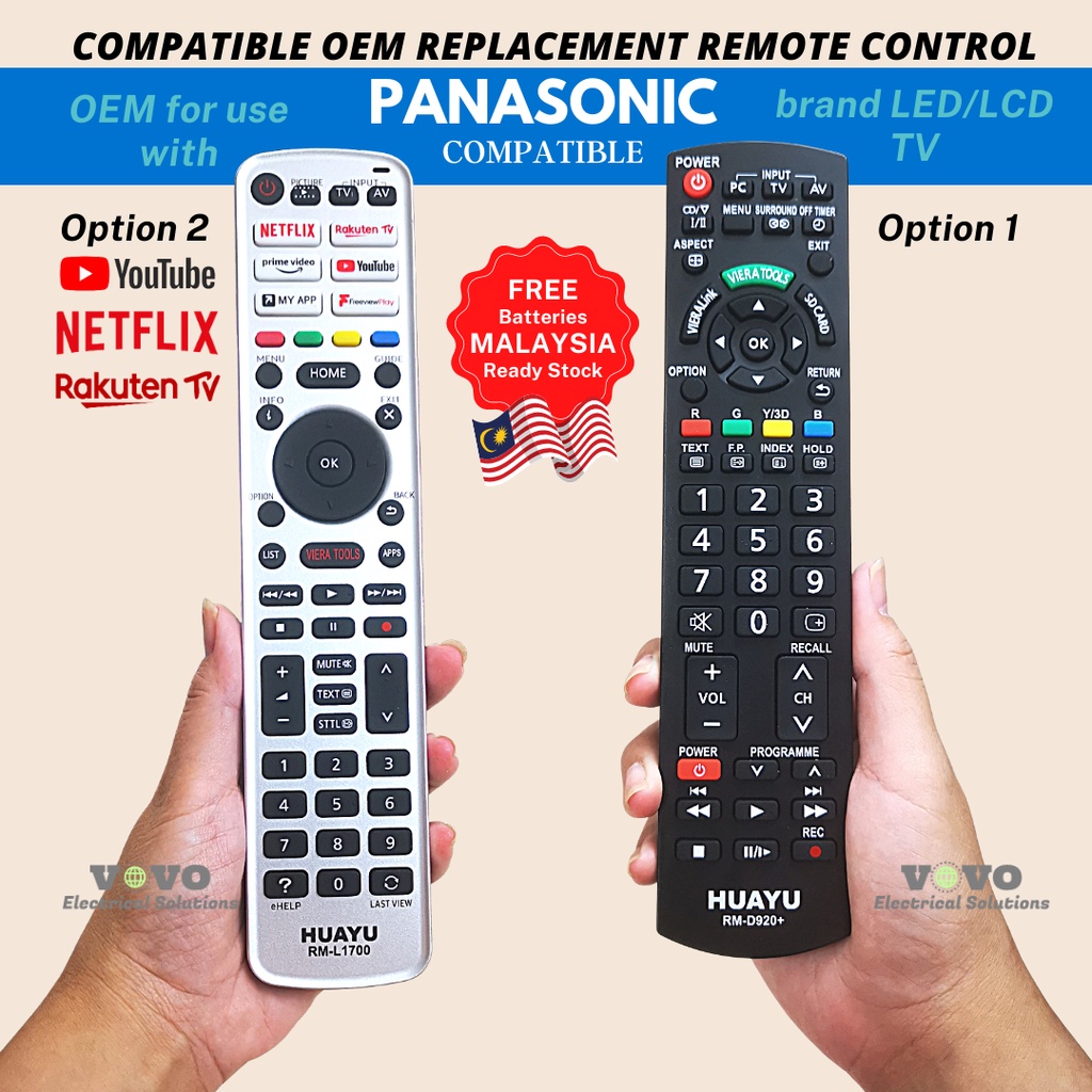 Universal Panasonic LCD / LED TV Replacement Remote Control | Shopee ...