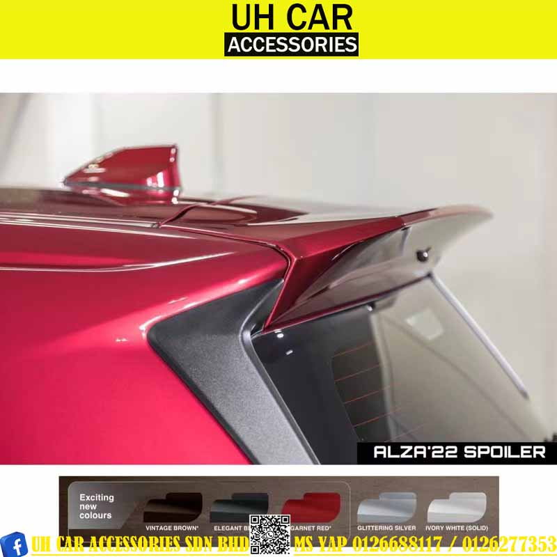 TOYOTA VELOZ PERODUA ALZA 2022 2023 OEM GEAR UP ABS SPOILER WITH PAINT ...