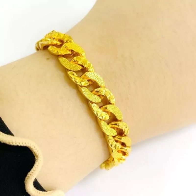 FREE COP 916 Bracelet Gelang Tangan Benson Pasir 1cm Emas Bangkok ...