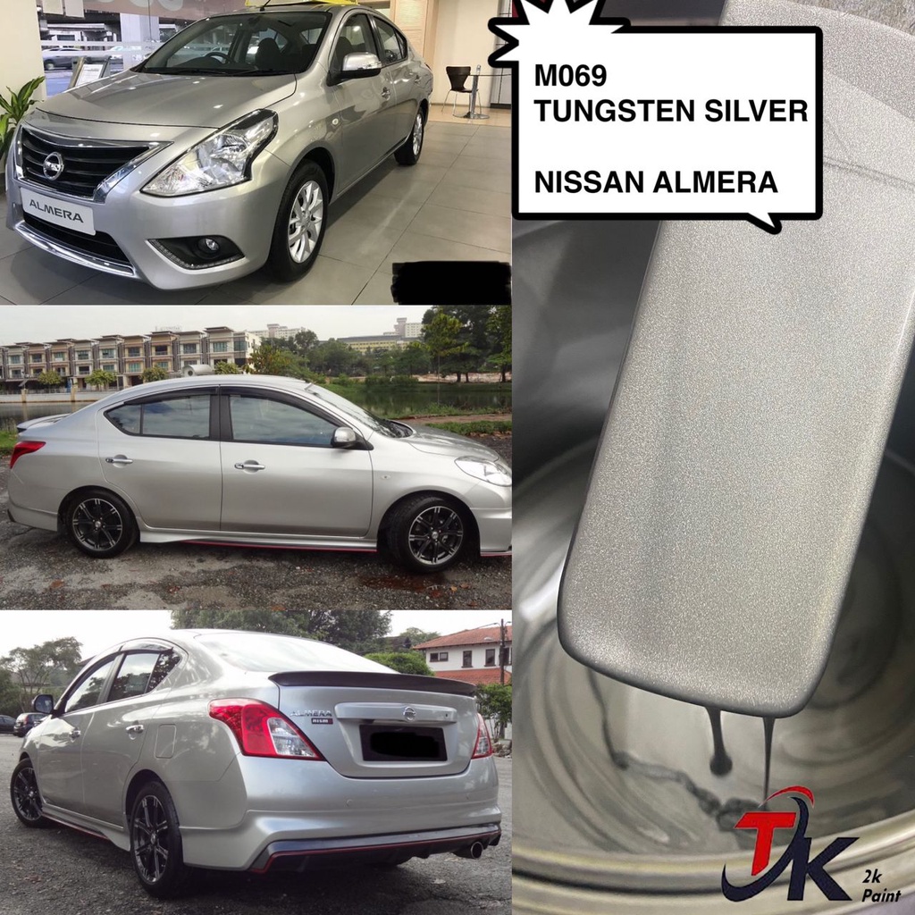 M069 TUNGSTEN SILVER - NISSAN ALMERA - 2K PAINT/FAST DRY/CAR PAINT/CAT ...