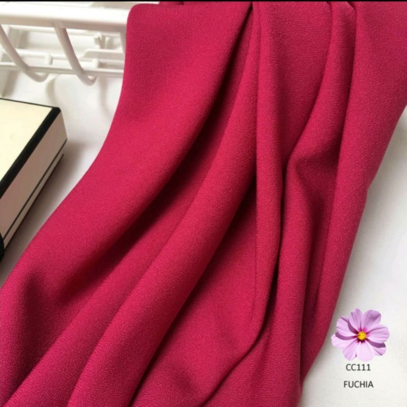 Album 3 - Premium Heavy Como Crepe Bidang 58 Kain Pasang Plain | Shopee ...