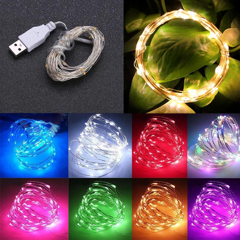 2M/5M/10M USB String Light Festival Wedding Fairy Light Decor Led ...
