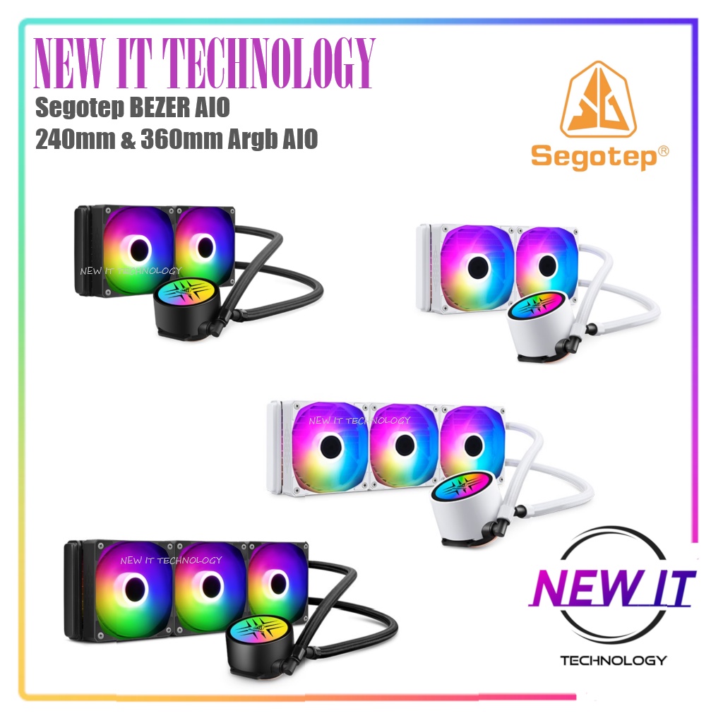 Segotep BEZER & BEICED 240 240mm & 360 360mm AIO Water Cooling Cooler ...