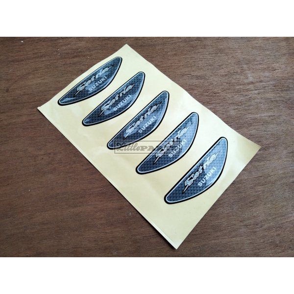 Sticker emblem logo Shield Tie Front Chest Suzuki satria 2 Tak lumba ...