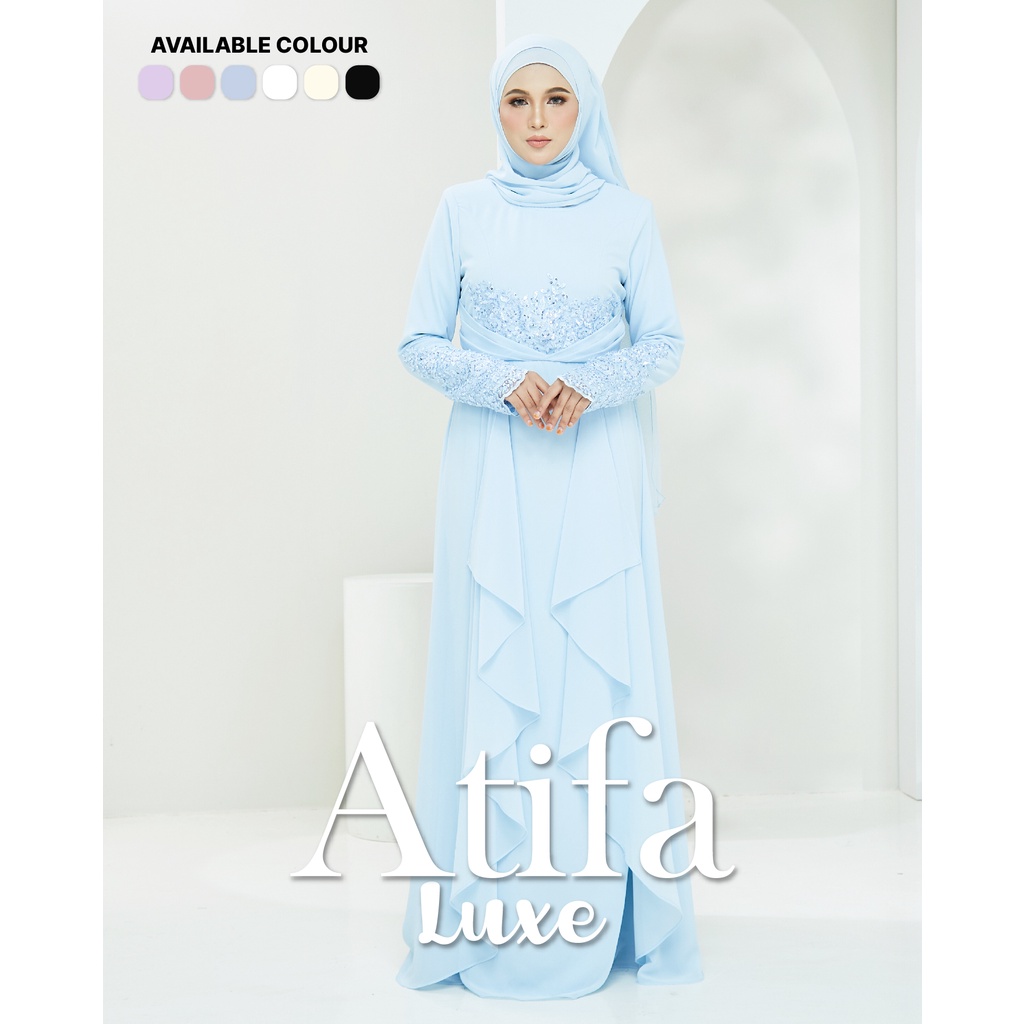 Atifa Luxe Bride Series Draped Dress (PRE-ORDER) | Shopee Malaysia