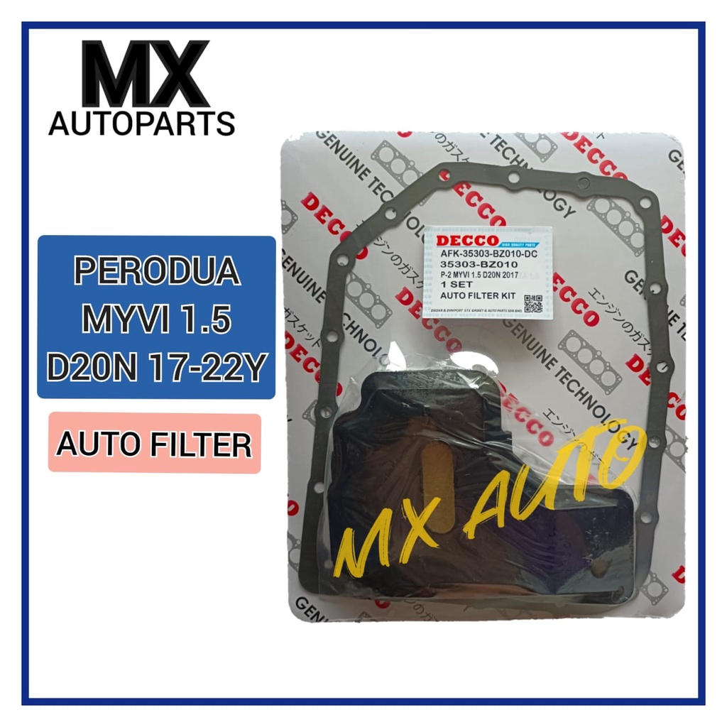 PERODUA MYVI 1.5 D20N ARUZ AUTO TRANSMISSION FILTER KIT GEAR BOX FILTER ...