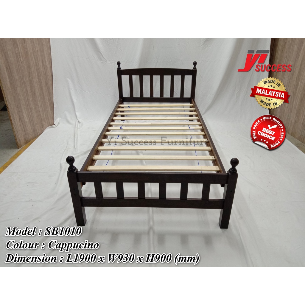 Yi Success Potter Wooden Single Bed Frame / Quality Single Bed / Katil ...