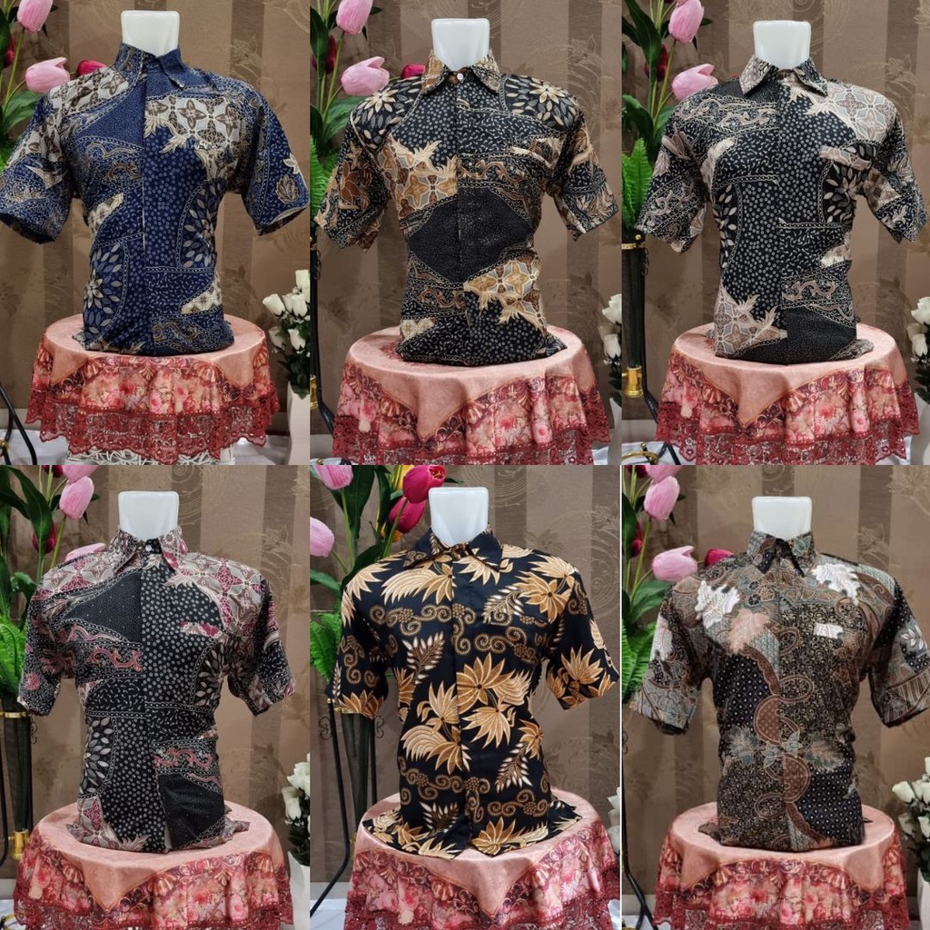 KEMEJA Men's Short Batik Shirts with Various Modern Javanese Motifs ...