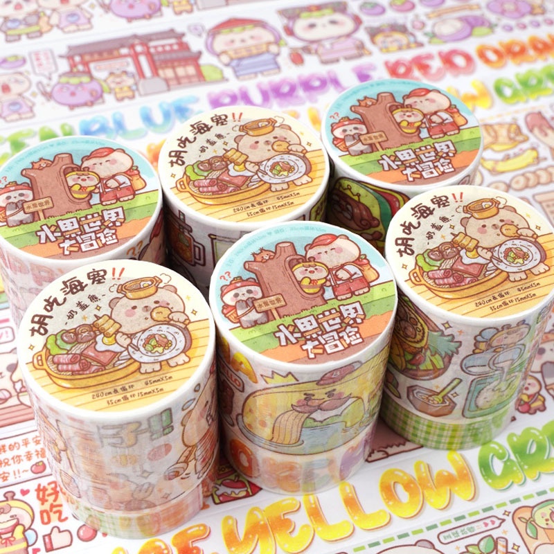 CLUB 213 Small Mochi Tape Series Anime Stationery Cute Gift Stiker Note ...