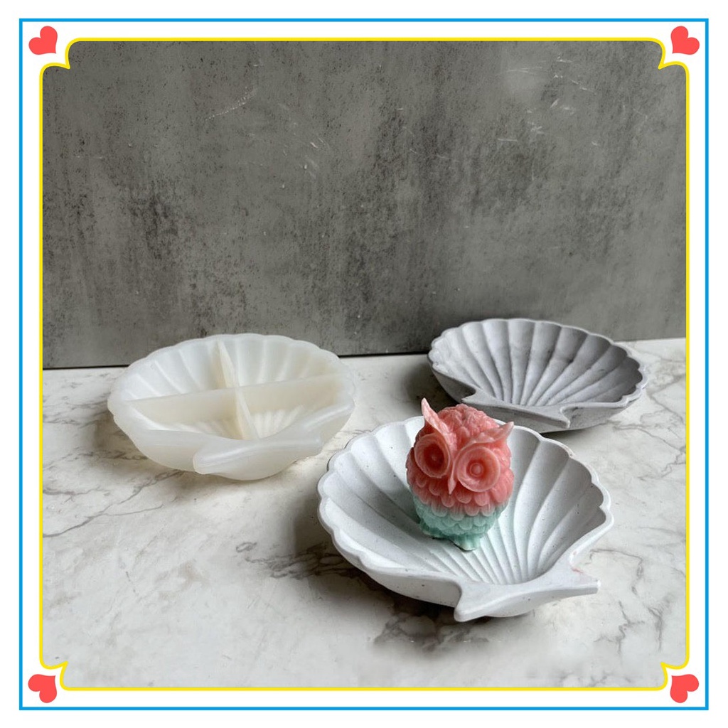 DIY Shell Saucer Silicone Mold Scallop Saucer Mold Bottom Ornament ...