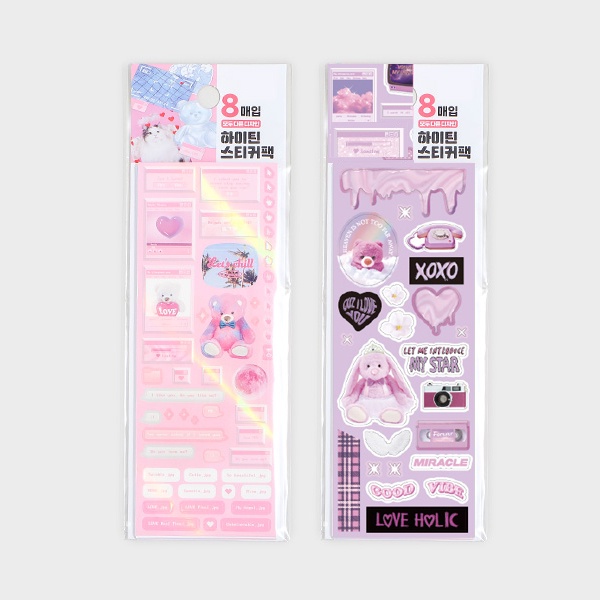 [Daiso Korea] High Teen Stickers (8Pcs), Other Design,Toploader Deco ...