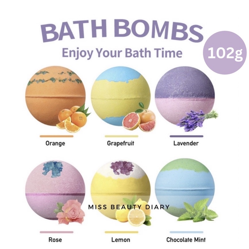 【ReadyStock】Bath Boom泡澡球精油浴盐球120g🛁Bath Ball Bubble Bath bomb for kids ...